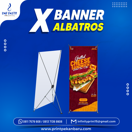 X Banner Albatros Cetak Aja | Infinity Digital Printing