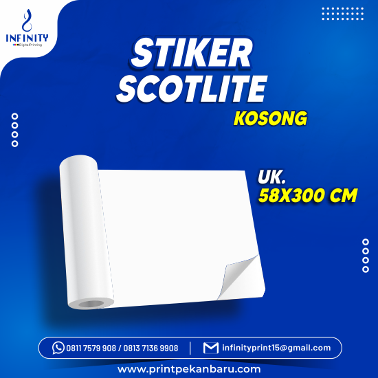 Stiker Scotlite Kosong uk 58 x 300 cm | Infinity Digital Printing