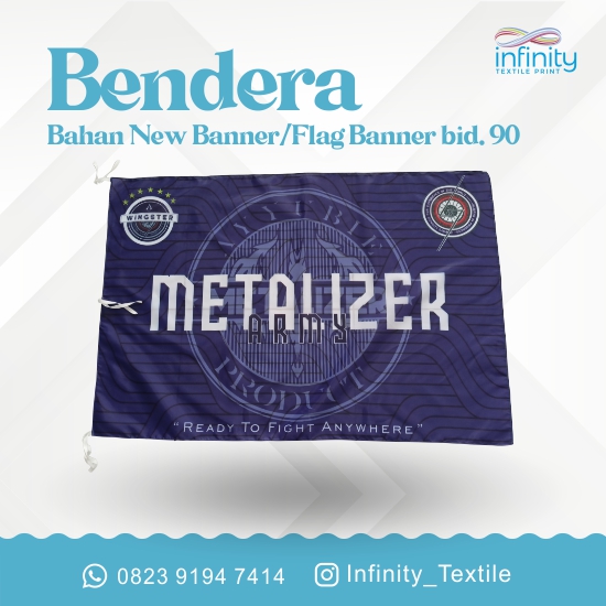 Bendera Bahan Newbanner/Flag Banner Bidang 90 | Infinity Digital Printing
