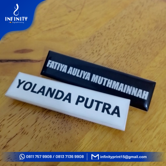 Nama Dada Akrilik Resin | Infinity Digital Printing