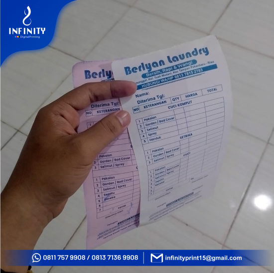 Faktur Kertas NCR 2 Rangkap | Infinity Digital Printing